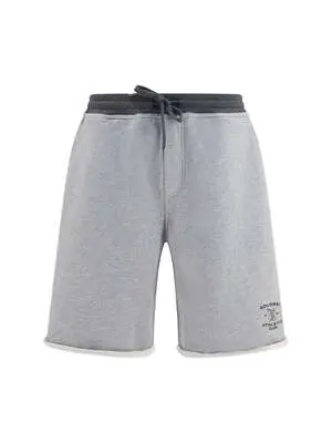 Brunello Cucinelli Cotton Drawstring Shorts - Gray