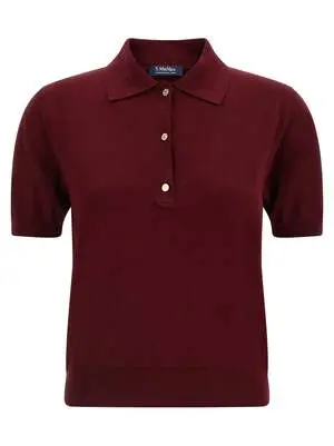 Max Mara Pomposa' Knit Polo Shirt - Multicolor