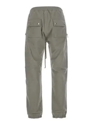 Rick Owens Heizer' Grey Pants With Side Zip Cargo Pockets In Cotton For - Gray