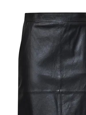 Max Mara Hammered Nappa Leather Pencil Skirt - Multicolor