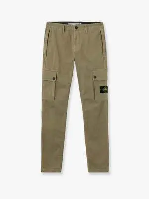 Stone Island Cotton Blend Cargo Trousers - Multicolor