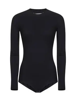 MAISON MARGIELA Black Technical Jersey Bodysuit