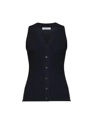 Max Mara Ribbed Knit Vest - Multicolor