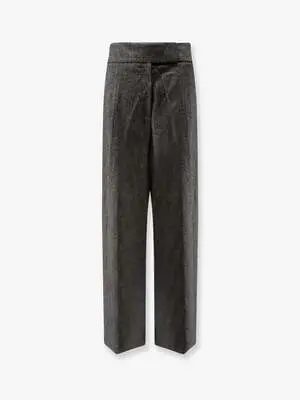 BOSS Telda Viscose And Virgin Wool Trousers - Multicolor