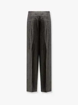 BOSS Telda Viscose And Virgin Wool Trousers
