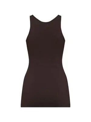 TOTEME Walnut Compact Knit Classic Tank Top