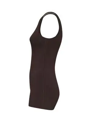 TOTEME Walnut Compact Knit Classic Tank Top