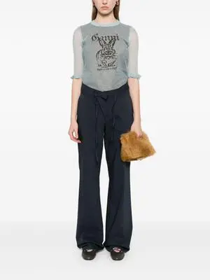 GANNI Bunny Crewneck Top - Multicolor