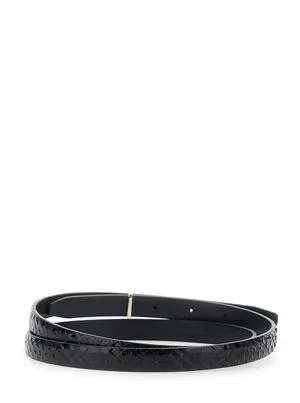 TOM FORD Semi Shiny Printed Python F/c Belt - Multicolor
