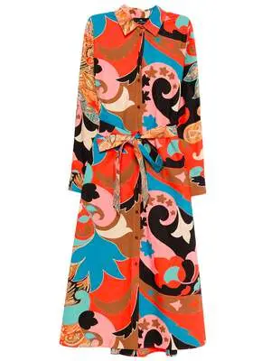 Etro Belted Midi Dress - Multicolor