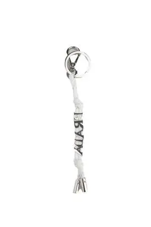 Prada Rope Keychain With Silver Tone Hardware - Multicolor