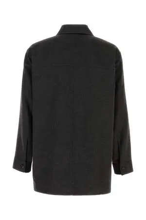 Bottega Veneta Dark Grey Flannel Shirt