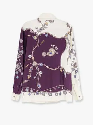 Versace Printed Silk Twill Shirt