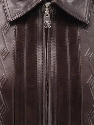 Versace Leather And Suede Jacket