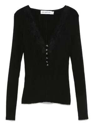 SELF-PORTRAIT V-necked Sweater - Multicolor