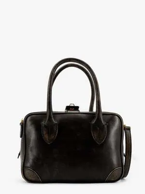 GOLDEN GOOSE Vita Vintage Leather Crossbody Bag - Black