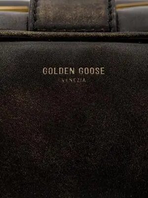 GOLDEN GOOSE Vita Vintage Leather Crossbody Bag - Black