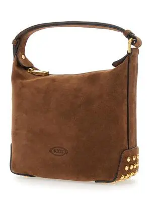 TOD'S Suede Handbag - Brown
