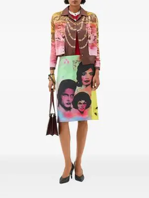 Versace The Naturist Print Silk Knit Cardigan - Multicolor