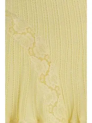 SELF-PORTRAIT Pointelle Knit Mini Skirt