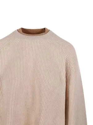 Max Mara Crew Neck Sweater In Cashmere Wool - Multicolor
