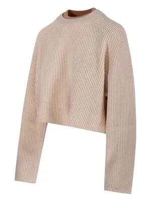 Max Mara Crew Neck Sweater In Cashmere Wool - Multicolor
