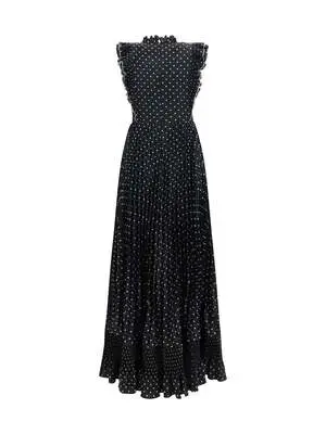 SELF-PORTRAIT Polka Dot Long Dress