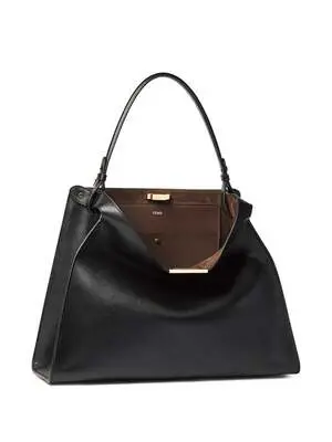 Fendi Way Large Leather And Suede Bag