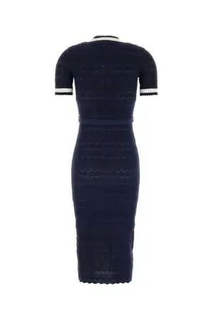 SELF-PORTRAIT Navy Knit Dress