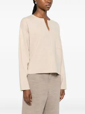 Max Mara V-neck Sweater In Cashmere Wool - Multicolor