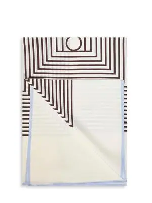 TOTEME Macadamia Silk Centered Monogram Scarf - Multicolor