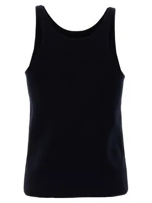 Max Mara Stretch Wool Knit Top - Blue