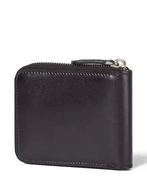 Fendi Leather Compact Wallet With Zip And Ff Logo