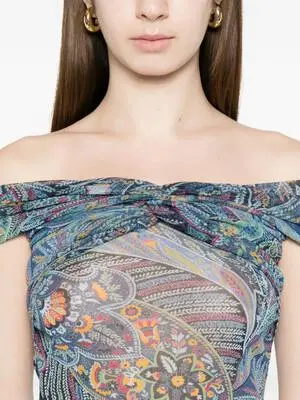 Etro Patterned Semi-sheer Top