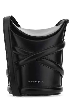Alexander McQueen Leather The Curve Bucket Bag - Black