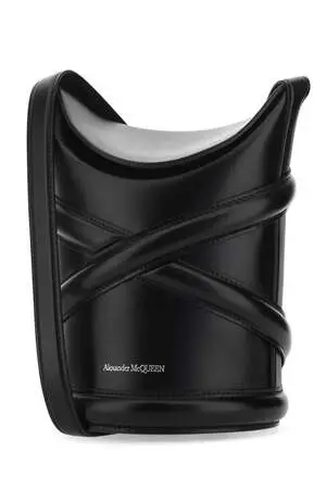 Alexander McQueen Leather The Curve Bucket Bag - Black