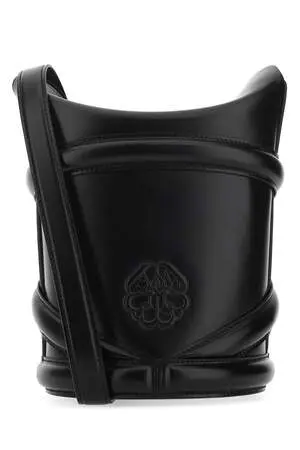 Alexander McQueen Leather The Curve Bucket Bag - Black