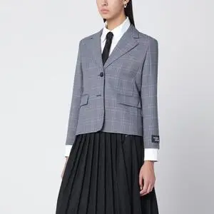 Maison Kitsuné Checked Single-breasted Blazer - Blue