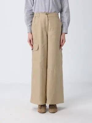Max Mara Linen Cargo Trousers - Cream