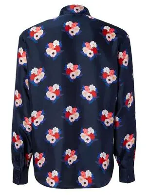 Fendi Shirt Over Silk Bou - Blue