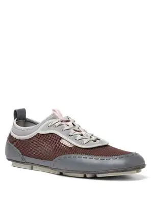 Fendi Fit Mesh And Leather Sneakers