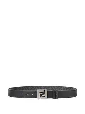 Fendi Reversible Square Ff Belt - Black