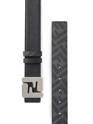 Fendi Reversible Square Ff Belt - Black