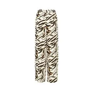 GANNI Zebra-striped Satin Trousers