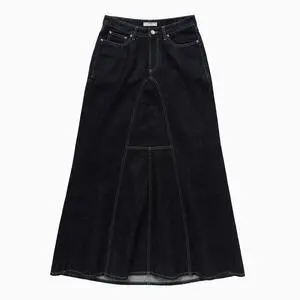 1989 STUDIO Long Denim Skirt Dark - Blue
