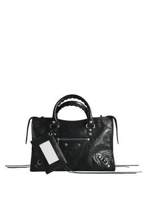 Balenciaga Le City Small Arena Lambskin Bag - Black