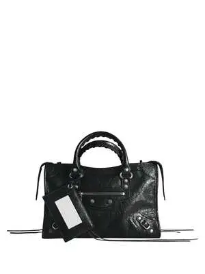 Balenciaga Le City Small Arena Lambskin Bag - Black
