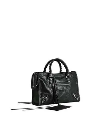 Balenciaga Le City Small Arena Lambskin Bag - Black
