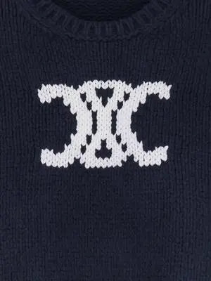 Celine Triomphe Cotton Blend Sweater - Multicolor