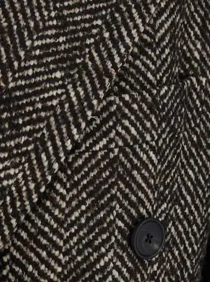 Tagliatore Wool Blend Herringbone Double-breasted Coat